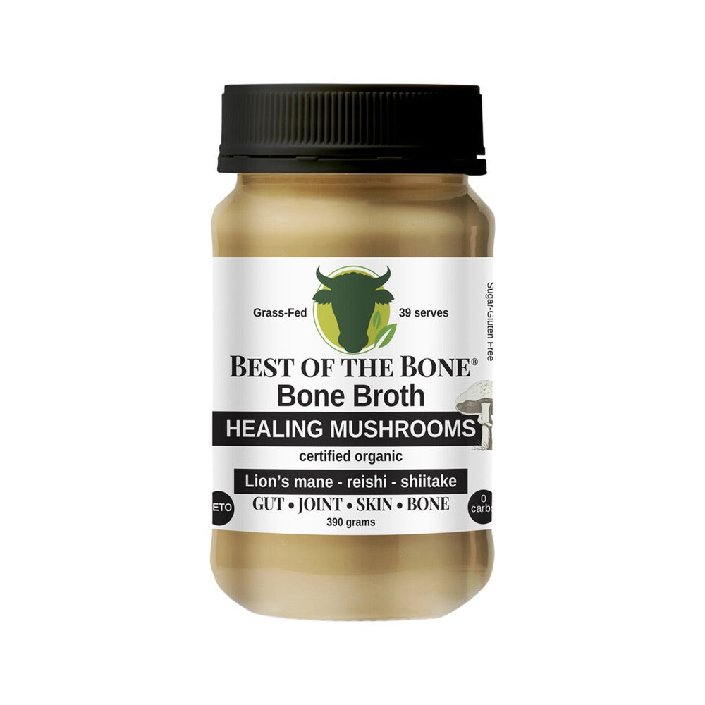 Best of the Bone Bone Broth Beef Concentrate Healing Mushrooms Organic