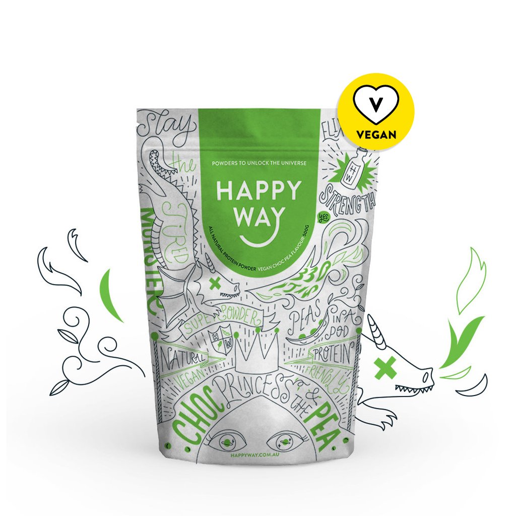 Happy Way Pea Protein Powder 500g Chocolate — Australian Organic Products