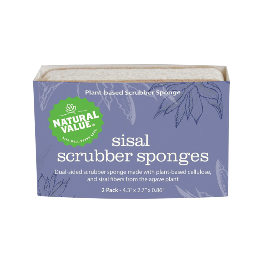 NATURAL VALUE Sisal Scrubber Sponge 2pk — Australian Organic Products