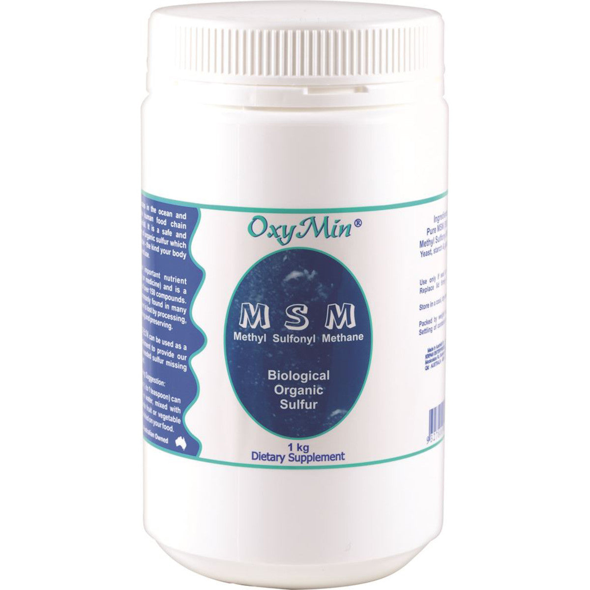 OXYMIN MSM 1Kg — Australian Organic Products