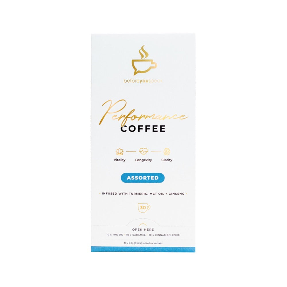 Before You Speak Performance Coffee Assorted 4.5g x 30 Pack (contains: