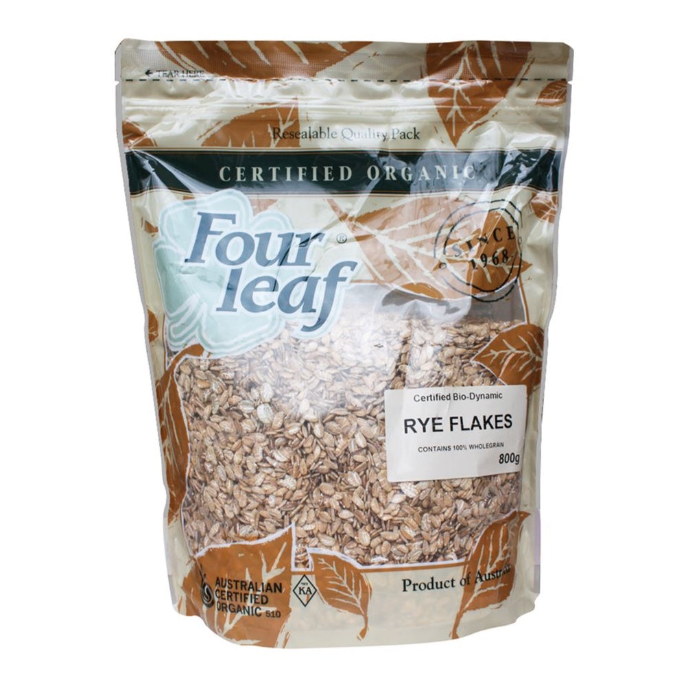 FOUR LEAF Organic Rolled Rye Flakes 800g