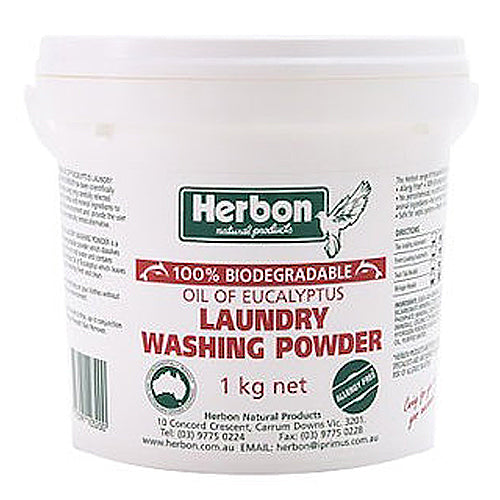 HERBON Biodegradable Laundry Washing Powder Oil Of Eucalyptus 1kg ...