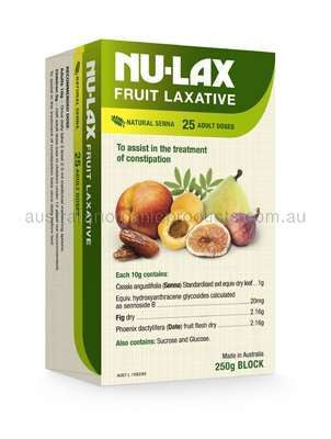 NULAX Organic Fruit Laxative Nu Lax Block 250g