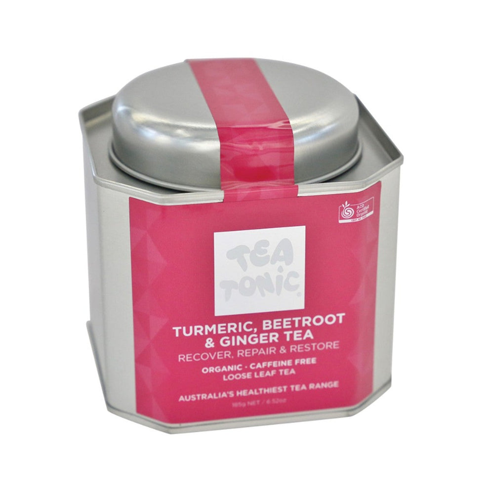 Tea Tonic Organic Turmeric Beetroot & Ginger Tea Tin — Australian Organic Products