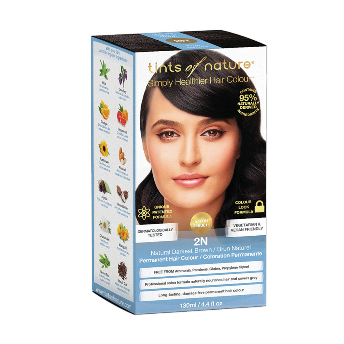 TINTS OF NATURE Natural Darkest Brown - 2N Permanent Organic Hair Colo