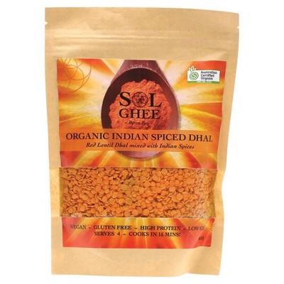 SOL GHEE Organic Indian Spiced Dhal Red Lentil Dhal Mix 400g